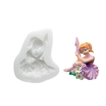 Moule silicone danseuse assise - Moule cake design